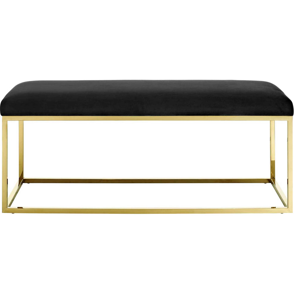 Alden Fabric Bench Gold/Black - Froy.com