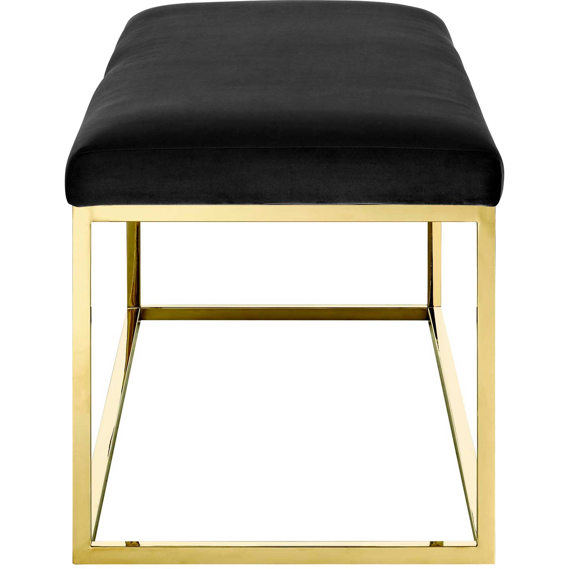 Alden Fabric Bench Gold/Black - Froy.com