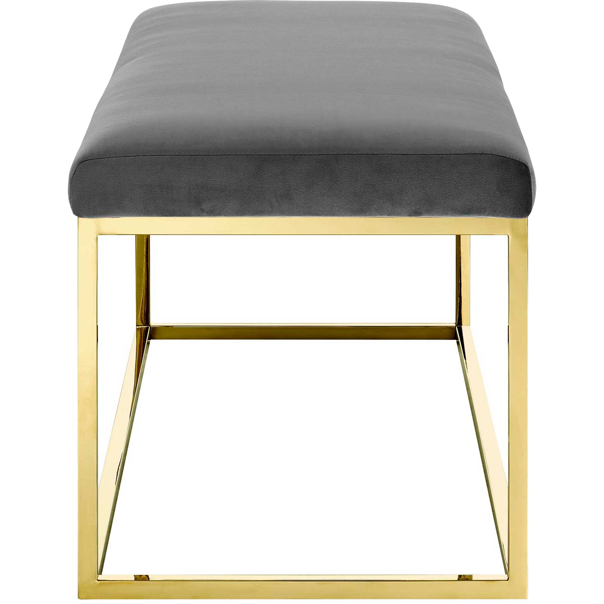 Alden Fabric Bench Gold/Gray - Froy.com