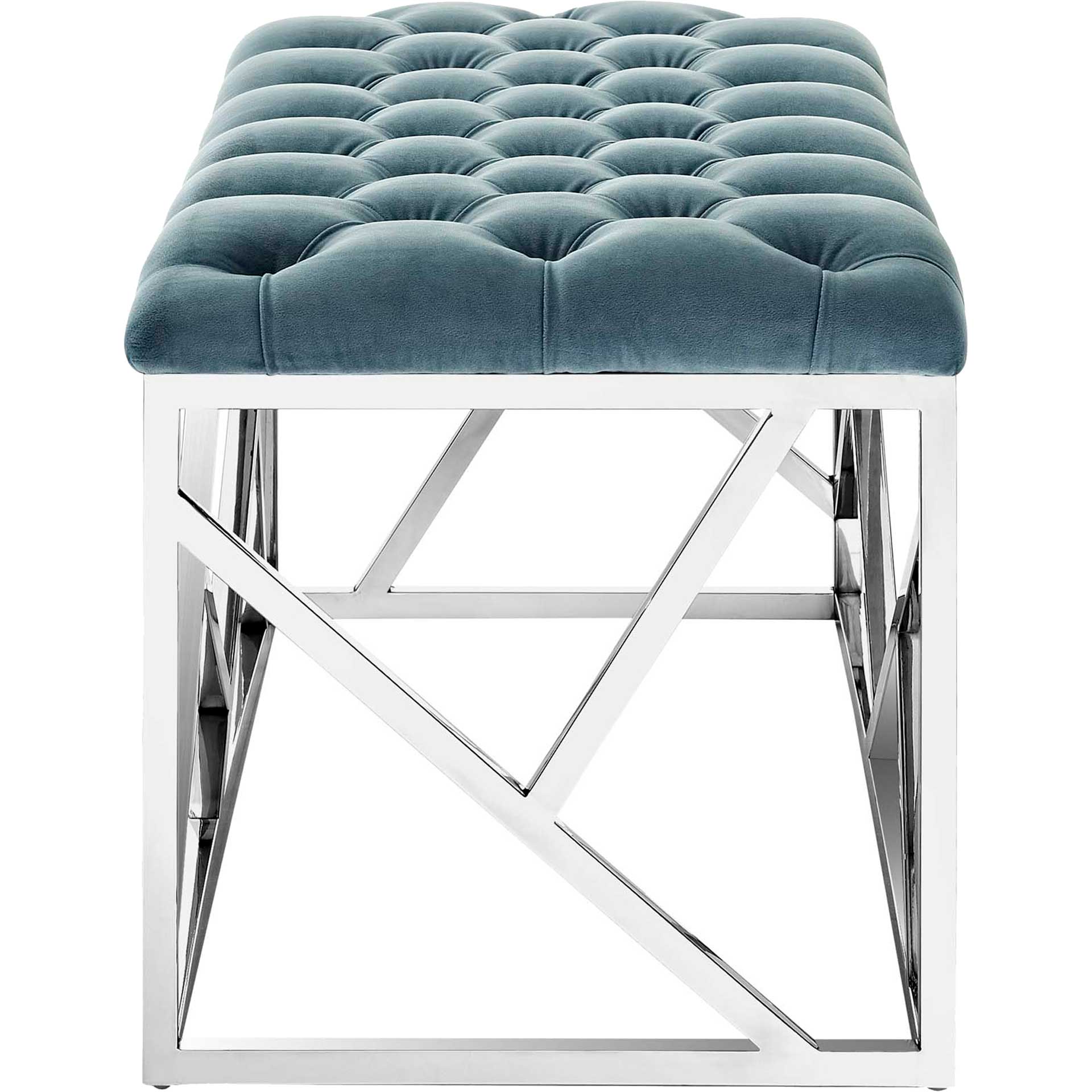 Ismael Bench Silver/Sea Blue - Froy.com
