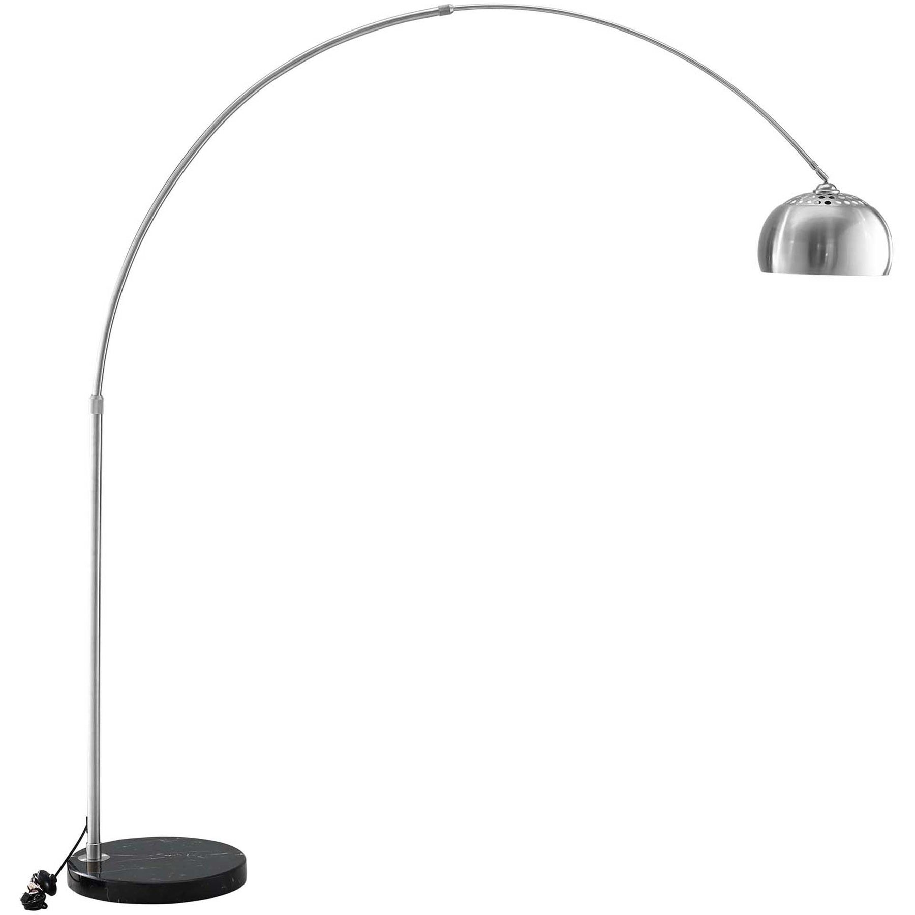 Sun Round Marble Base Floor Lamp Black - Froy.com