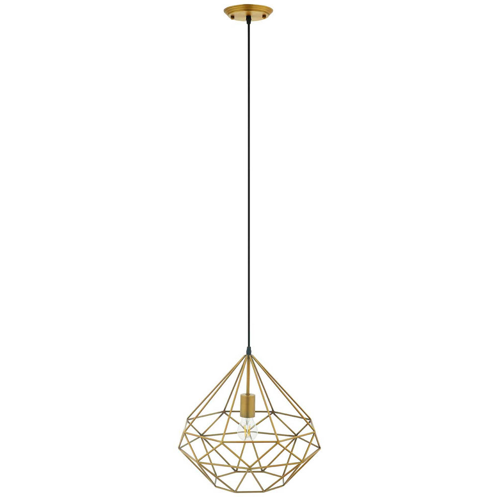 Ryder Diamond-Shaped Pendant Light Brass Gold - Froy.com