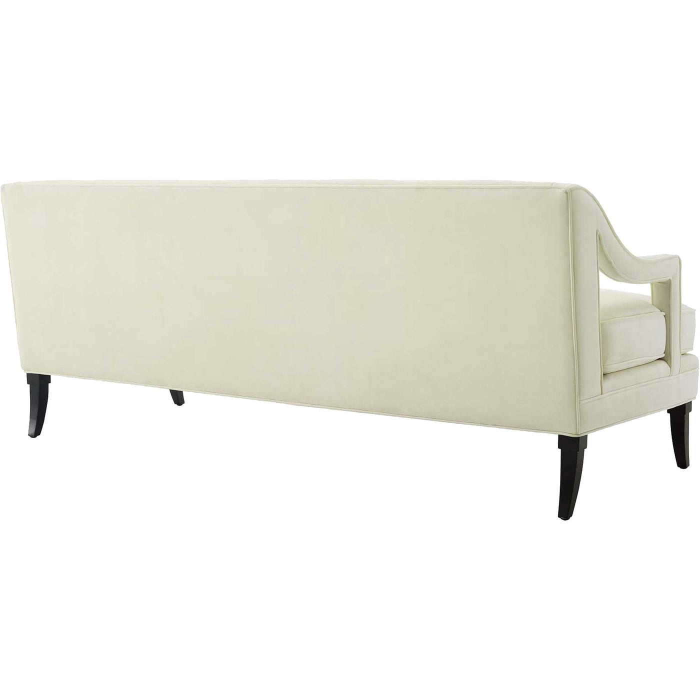 Cassandra Upholstered Velvet Sofa Ivory - Froy.com
