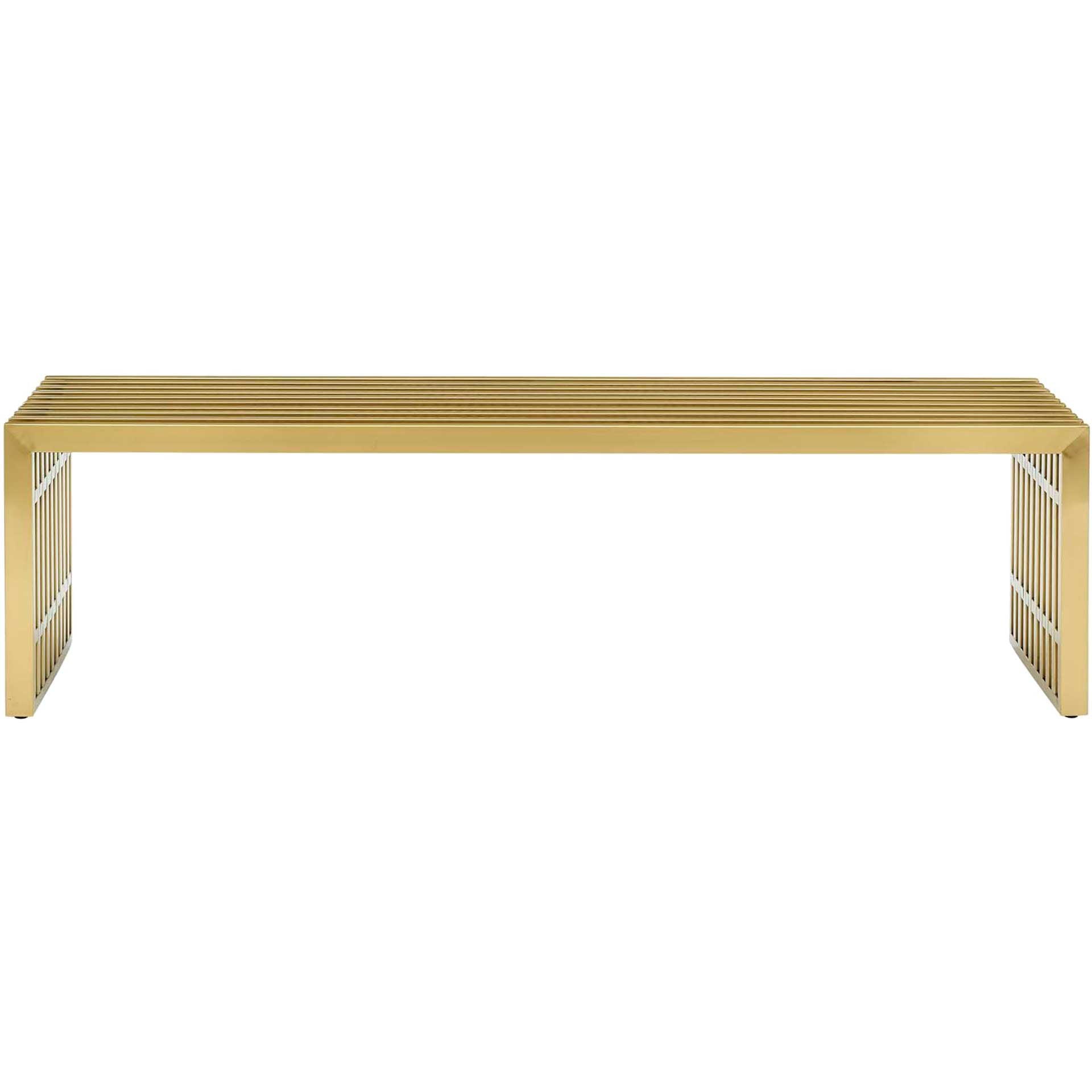 Galena Stainless Steel Bench Gold - Froy.com