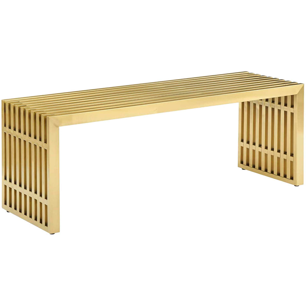 Galena Stainless Steel Bench Gold - Froy.com