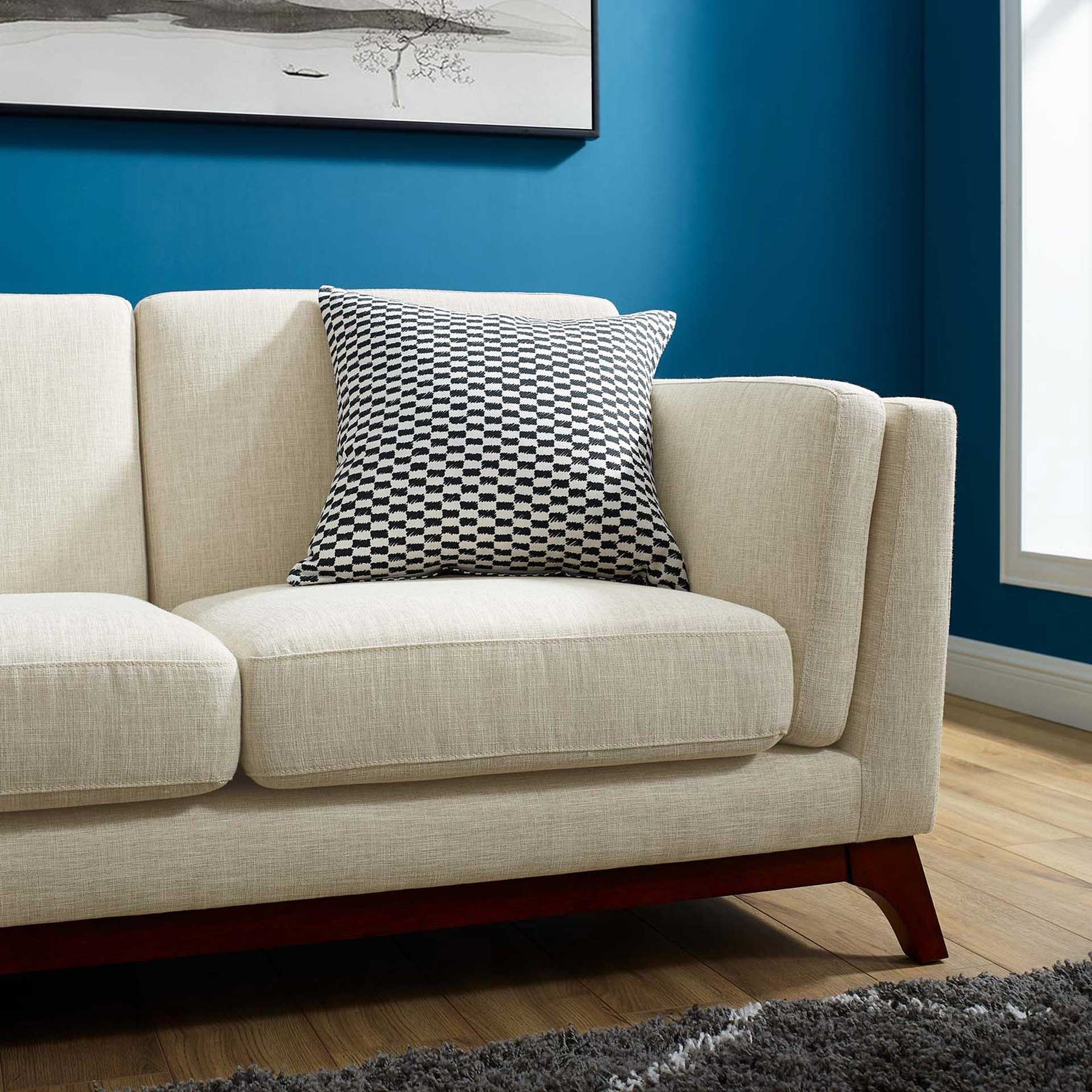 Casa Upholstered Fabric Sofa Beige - Froy.com