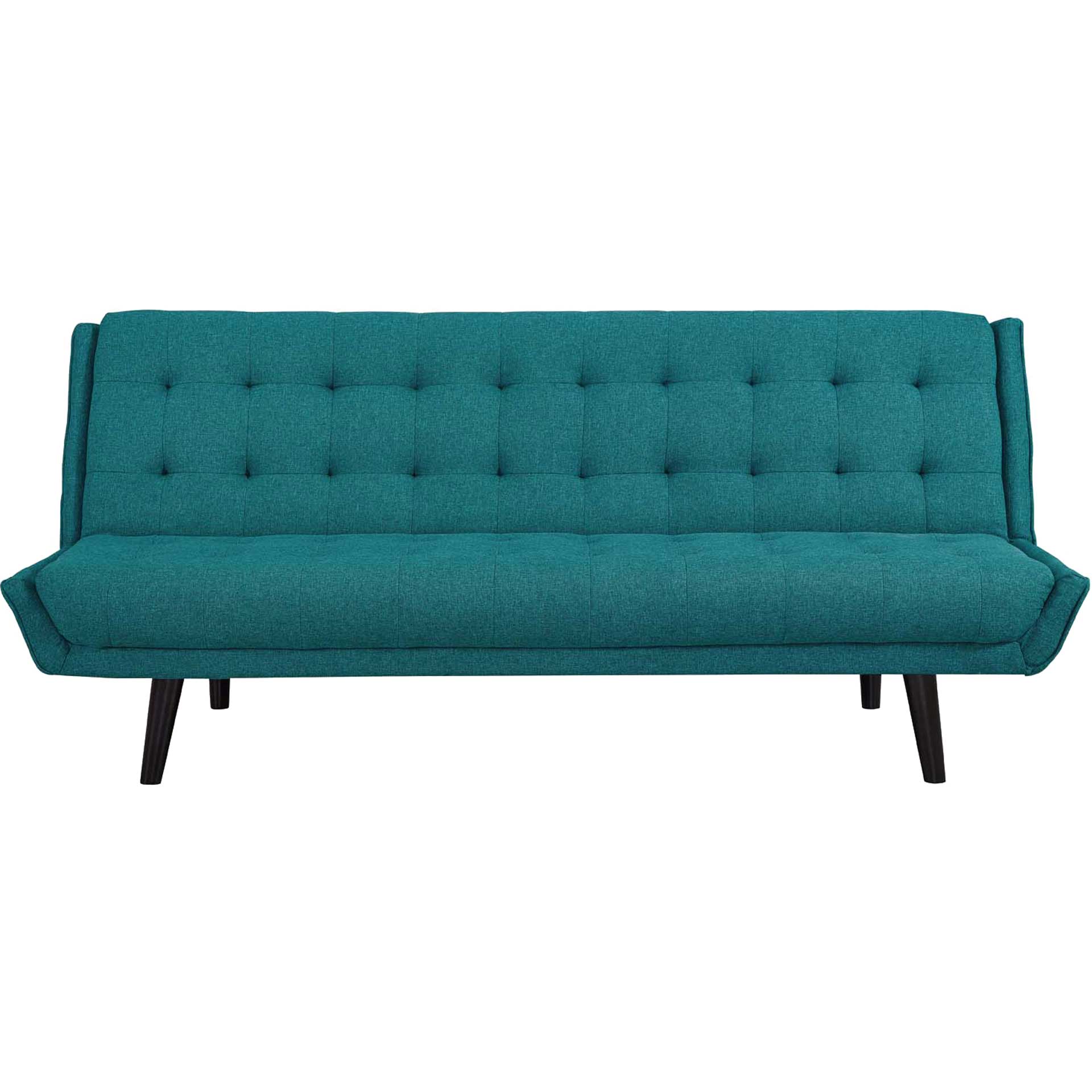 Gather Tufted Convertible Fabric Sofa Bed Teal Froy Gather Tufted Convertible Fabric Sofa Bed Teal Froy