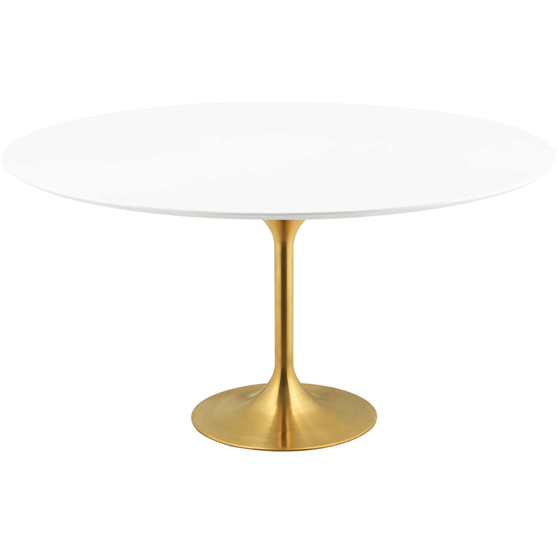 Lore Round Dining Table Gold/White - Froy.com