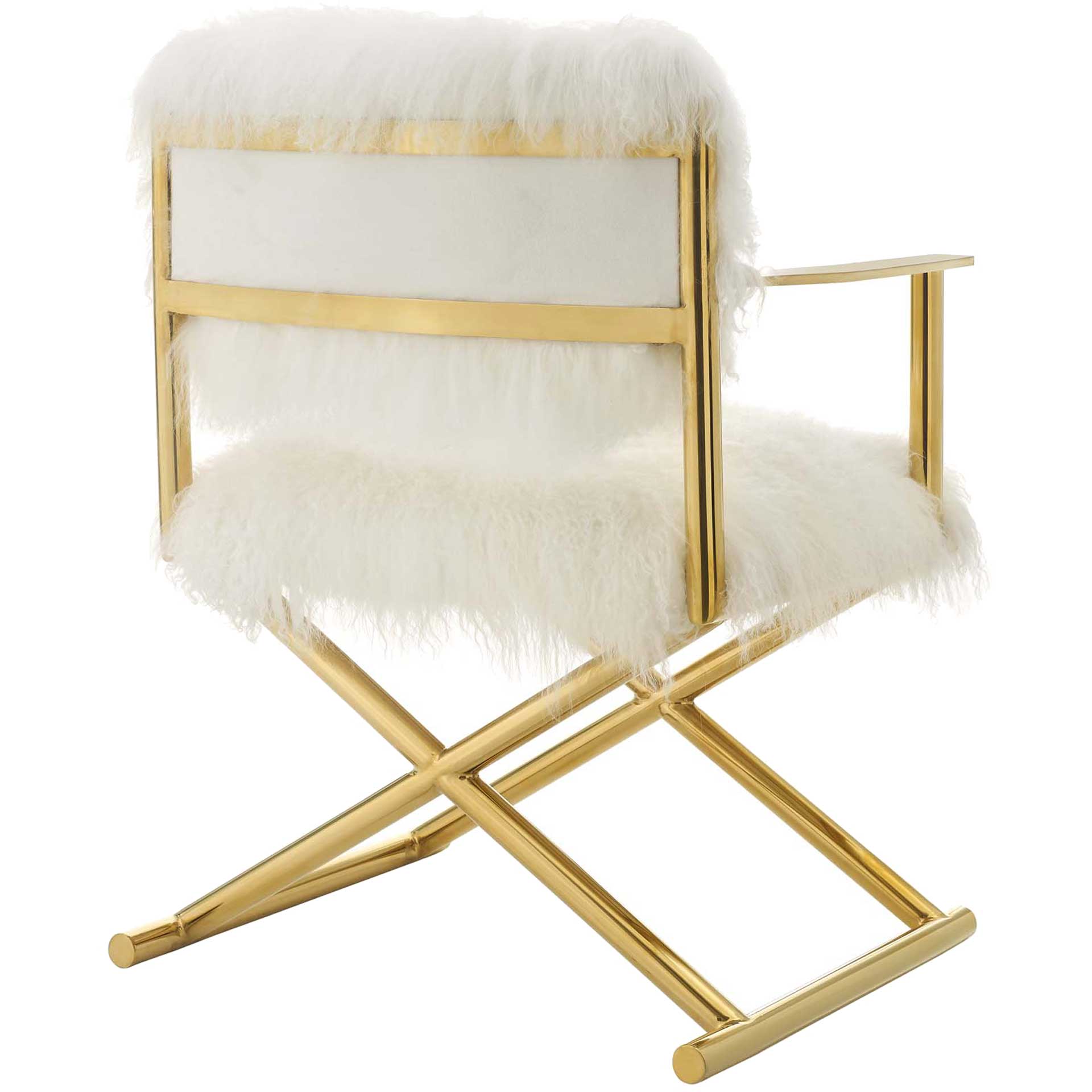 Ace Director's Chair Gold/White - Froy.com