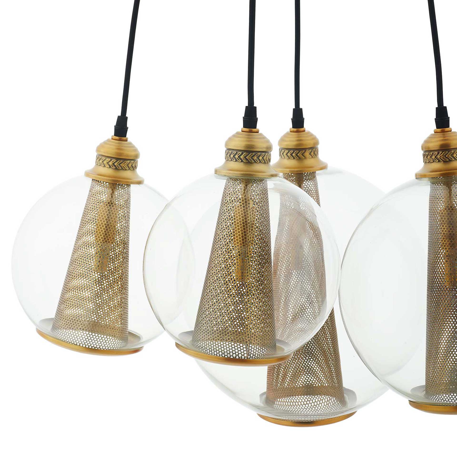 Phillip 5 Cone Chandelier Brass Gold/Black - Froy.com