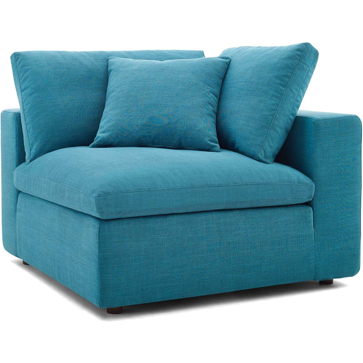 Carmen Down Filled Overstuffed Sofa Teal - Froy.com