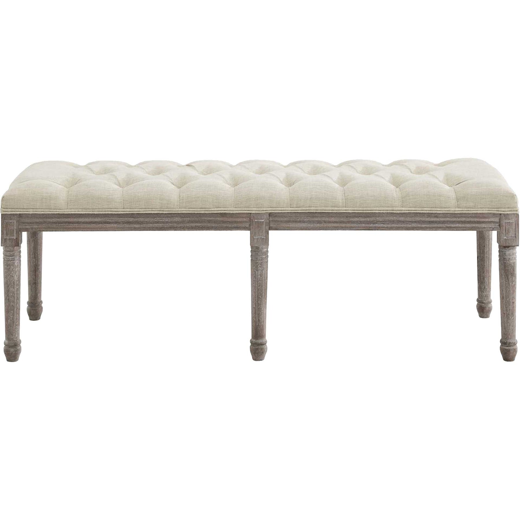 Park Upholstered Fabric Bench Beige - Froy.com