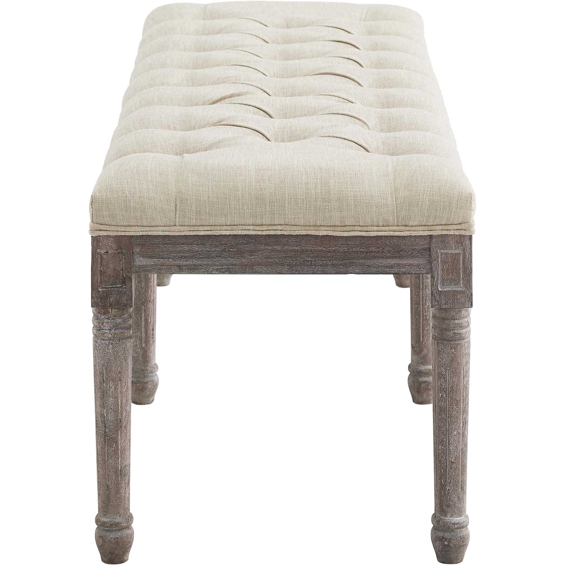 Park Upholstered Fabric Bench Beige - Froy.com