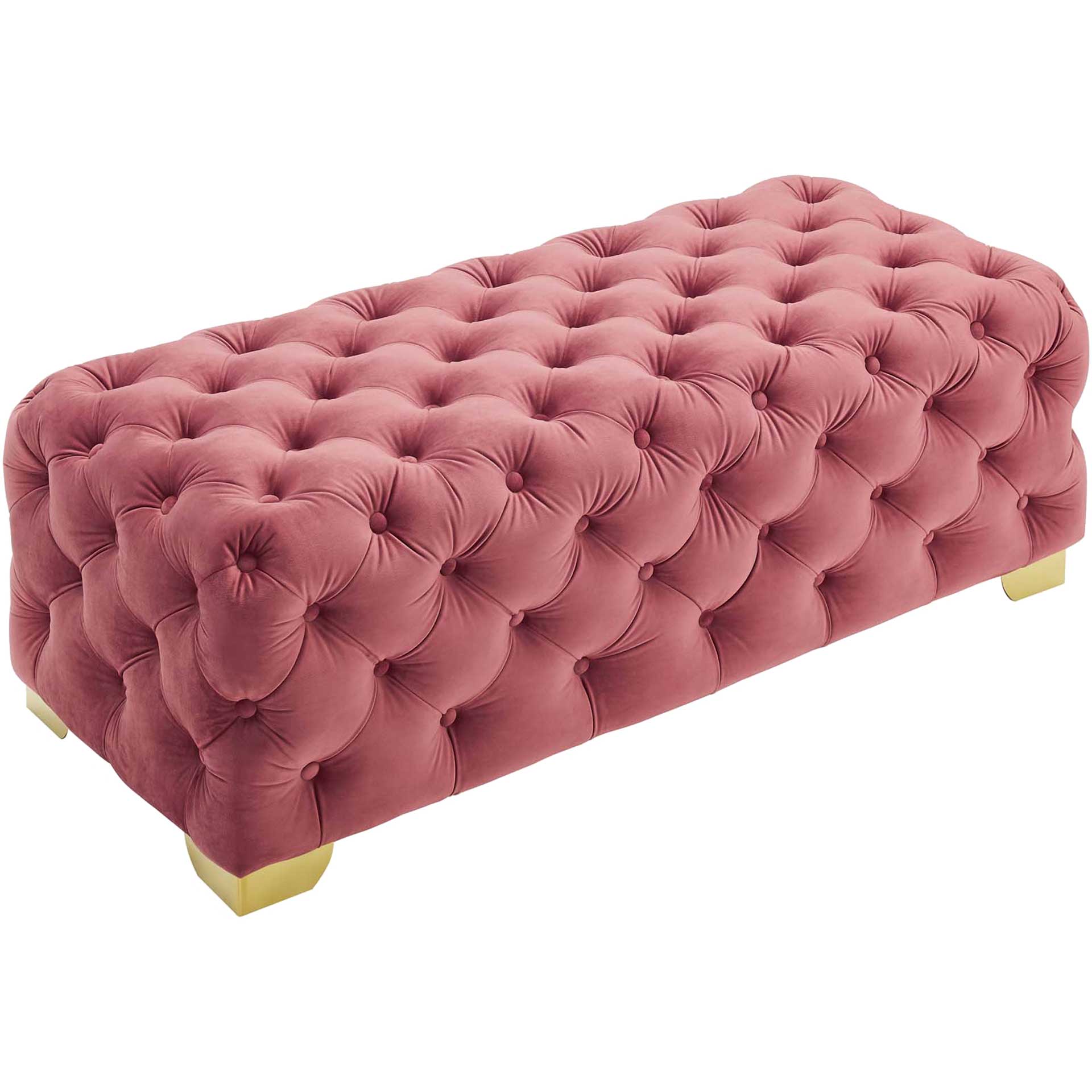 Sarah Velvet Bench Dusty Rose - Froy.com