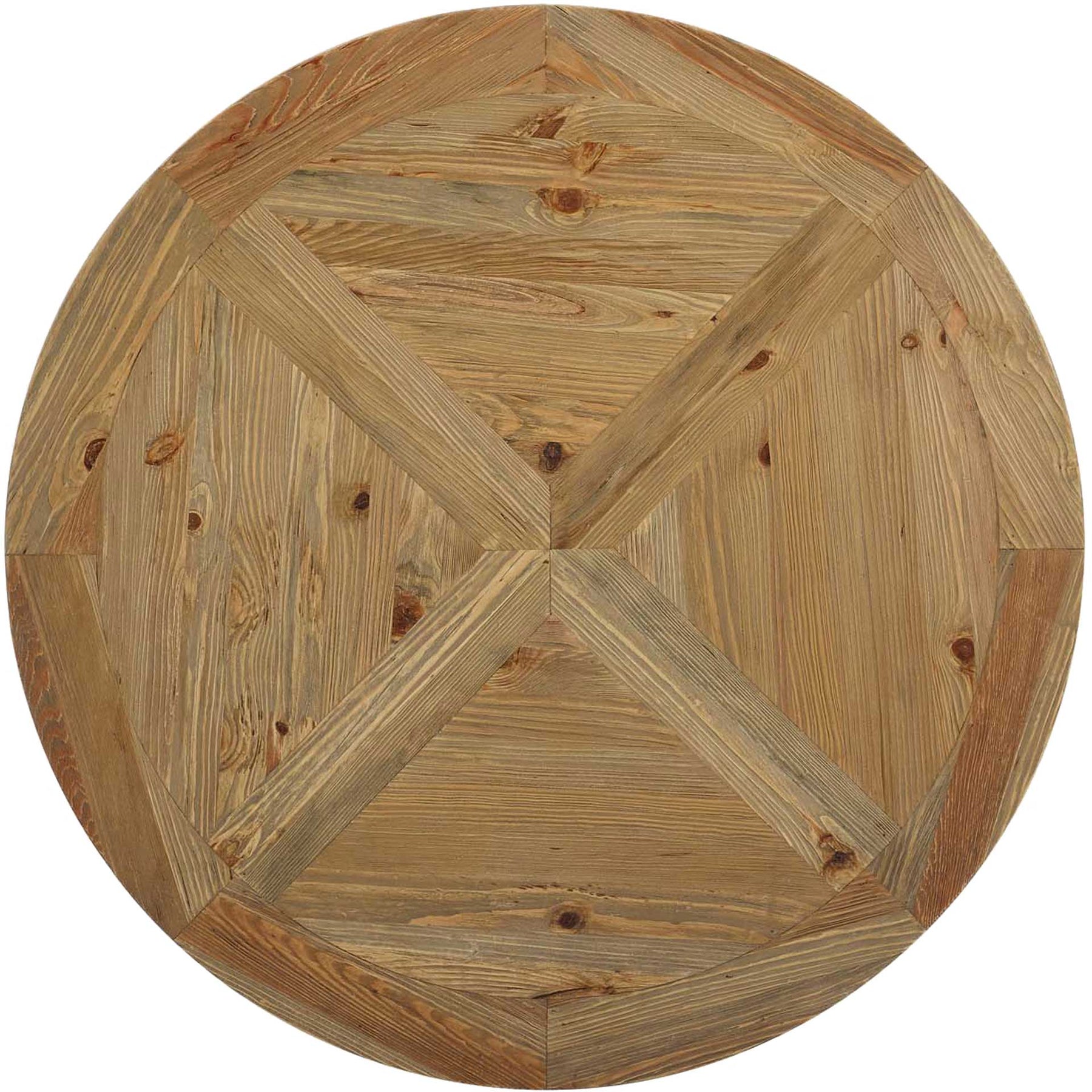 Saga Round Pine Wood Dining Table Brown - Froy.com