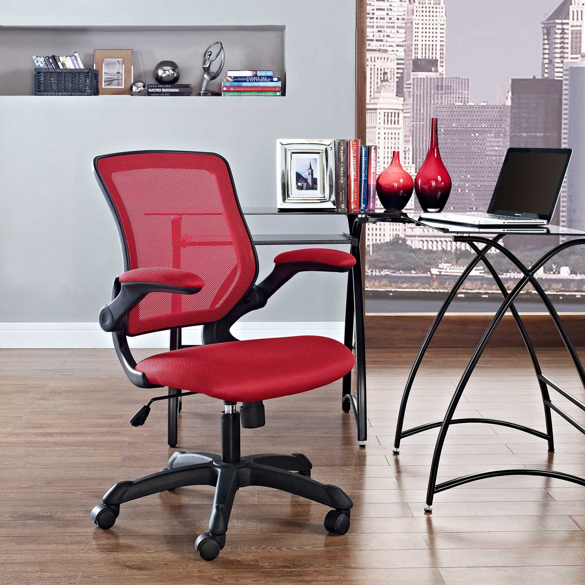 Vincent Mesh Office Chair Red - Froy.com