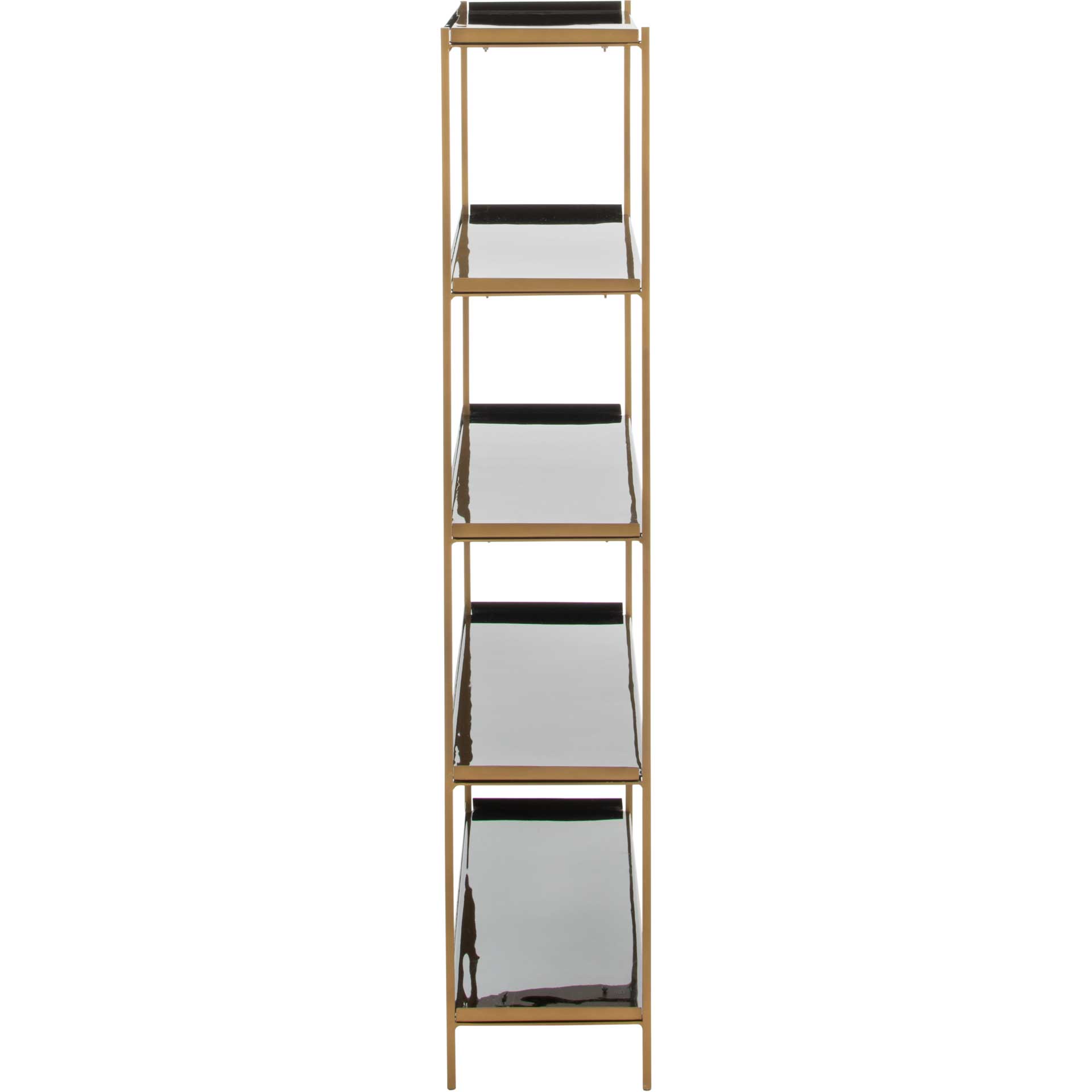 Judson 5 Tier Etagere Black/Brass - Froy.com