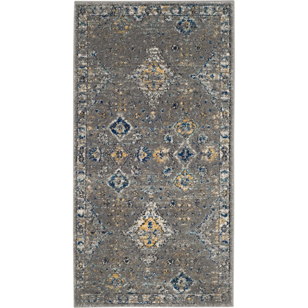 Evoke Dark Gray/Yellow Area Rug - Froy.com