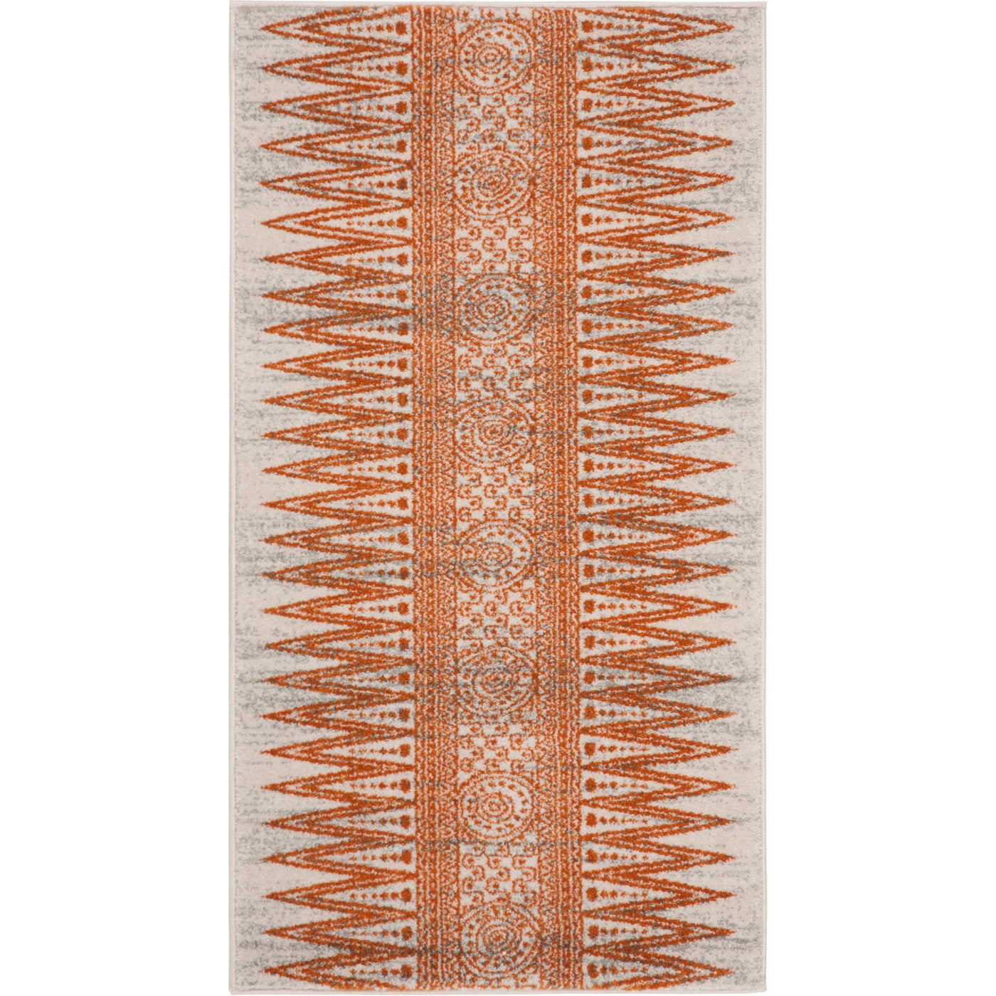 Evoke Tribal Ivory/Orange Area Rug - Froy.com