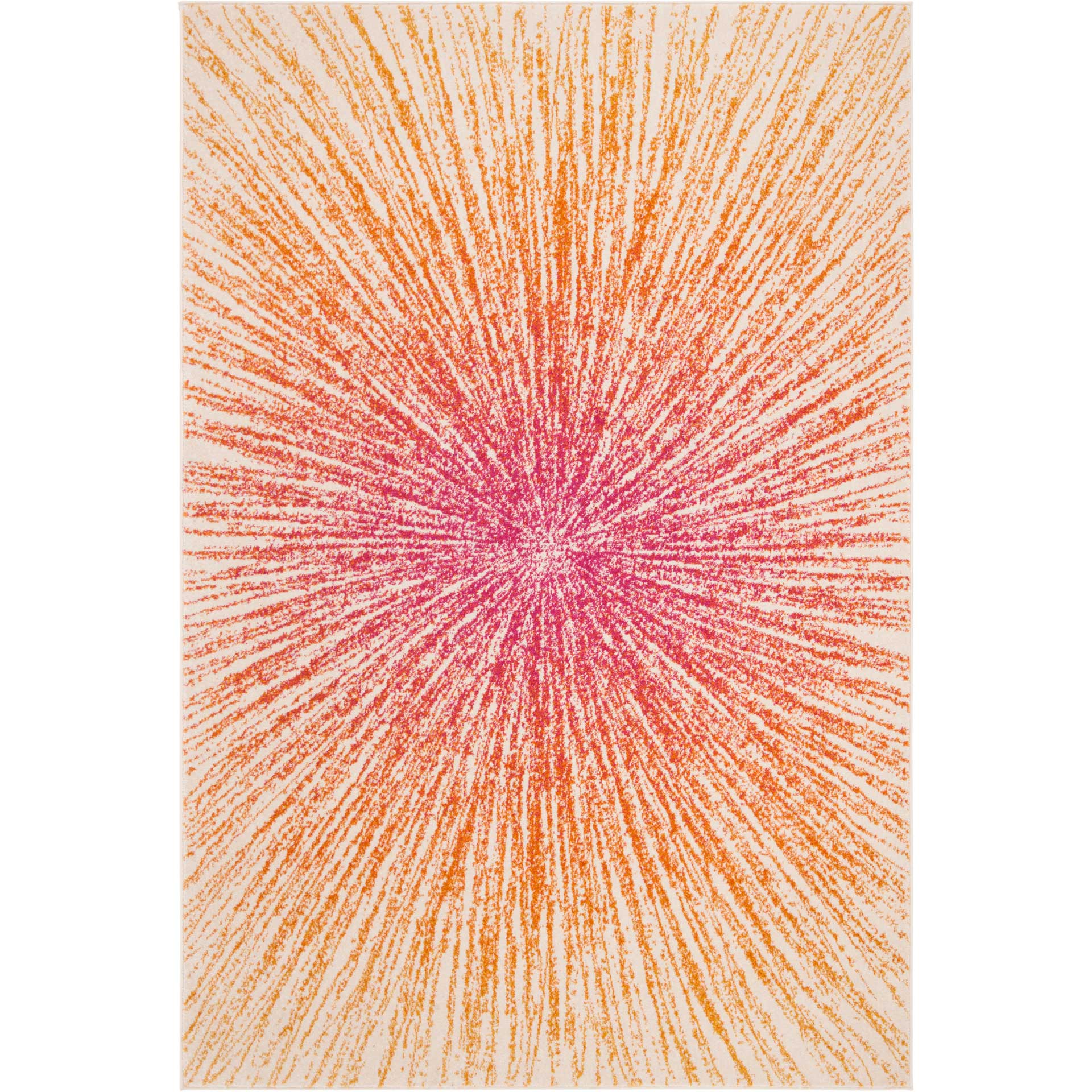 Evoke Burst Fuchsia/Cream Area Rug - Froy.com