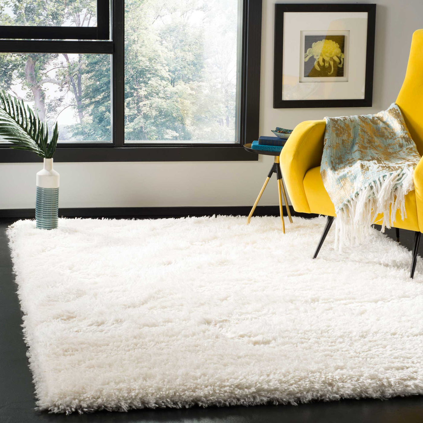 Flokati Shag Ivory Area Rug - Froy.com