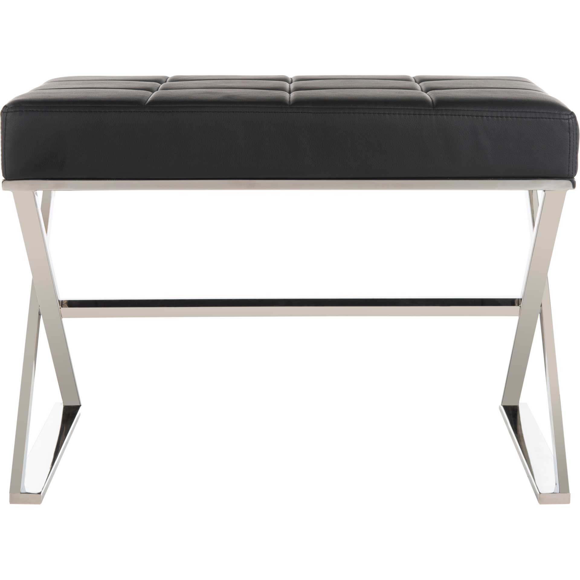 Mingle Ottoman Black/Chrome - Froy.com