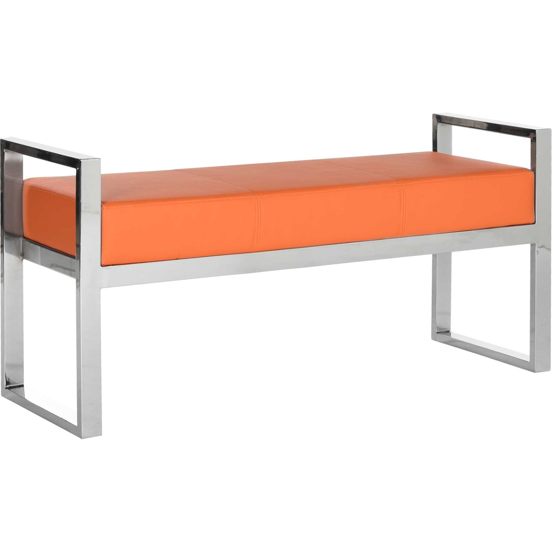 Sloan Bench Orange/Chrome - Froy.com