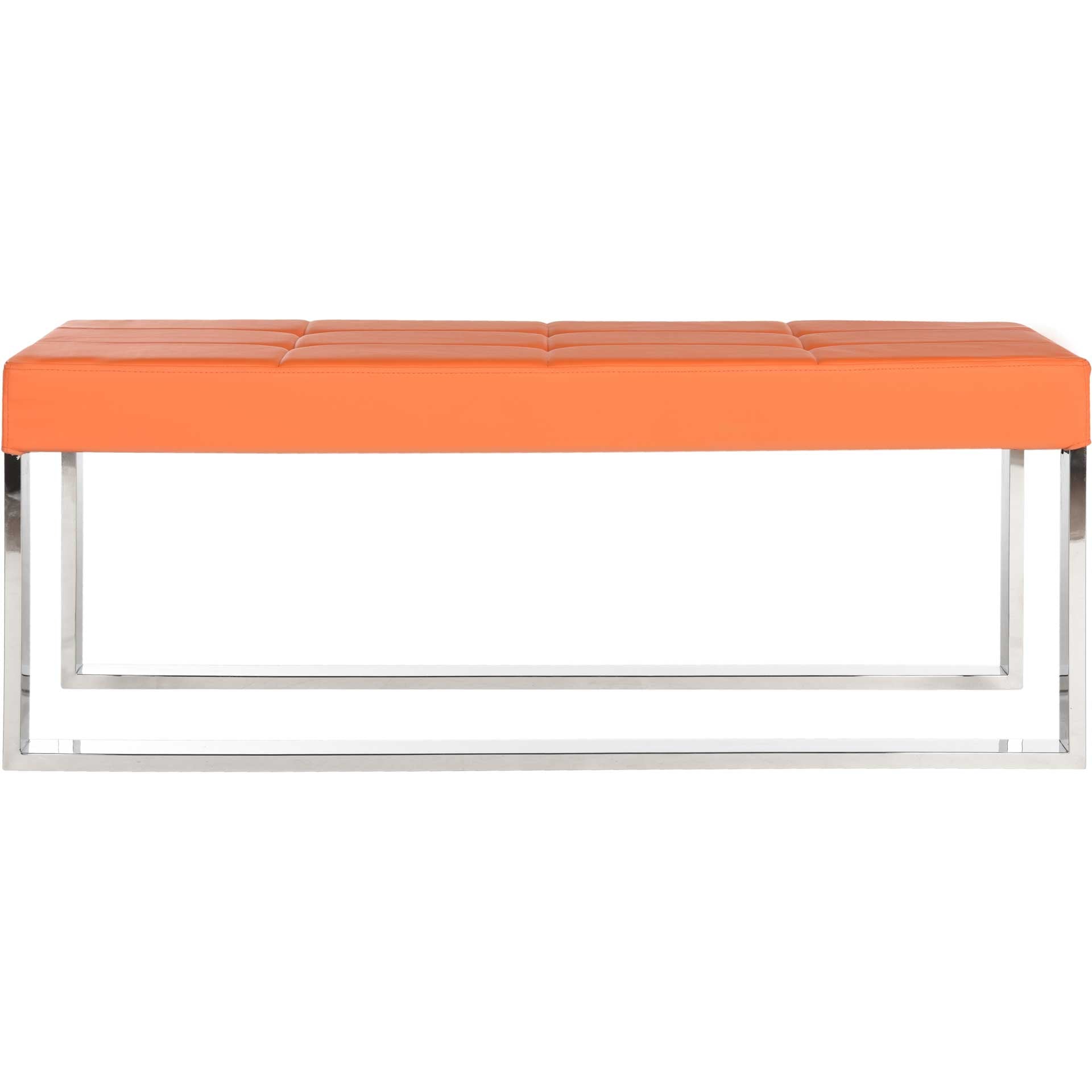 Malmo Bench Orange/Chrome - Froy.com