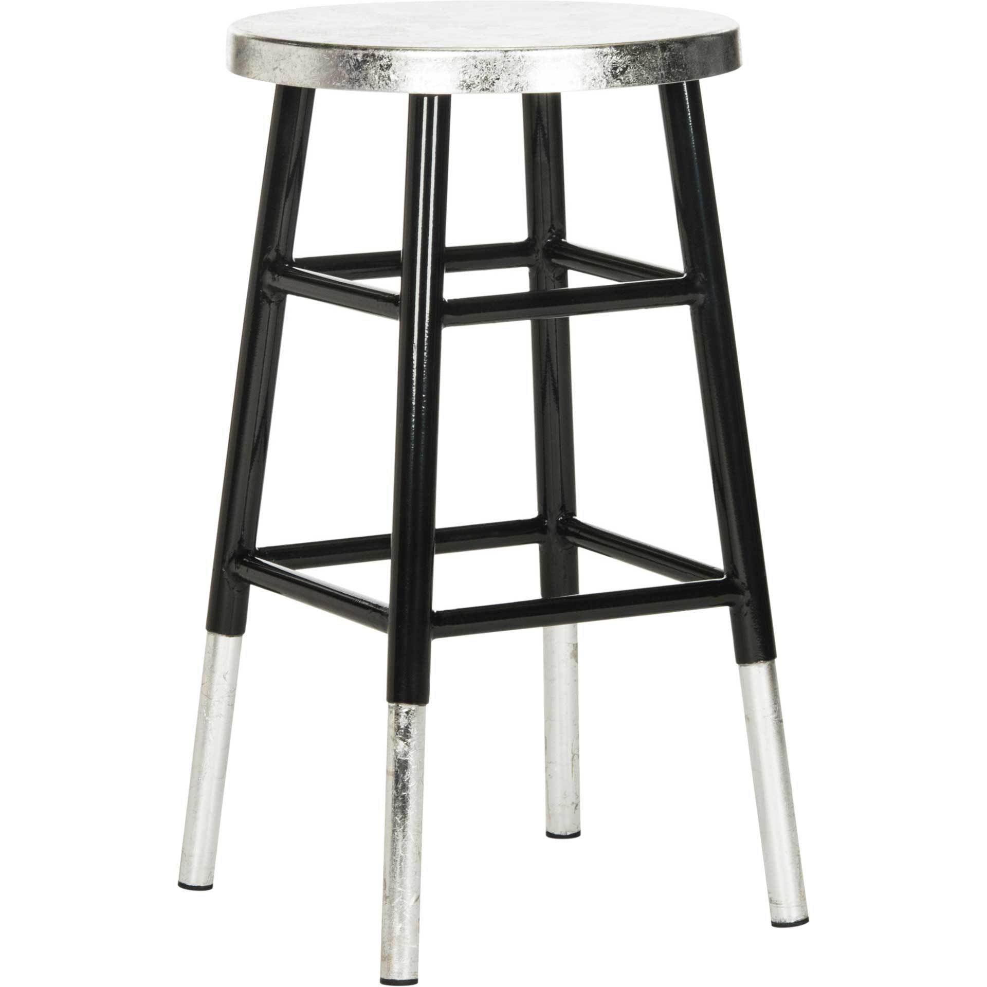 Kelsey Dipped Silver Bar Stool Black - Froy.com