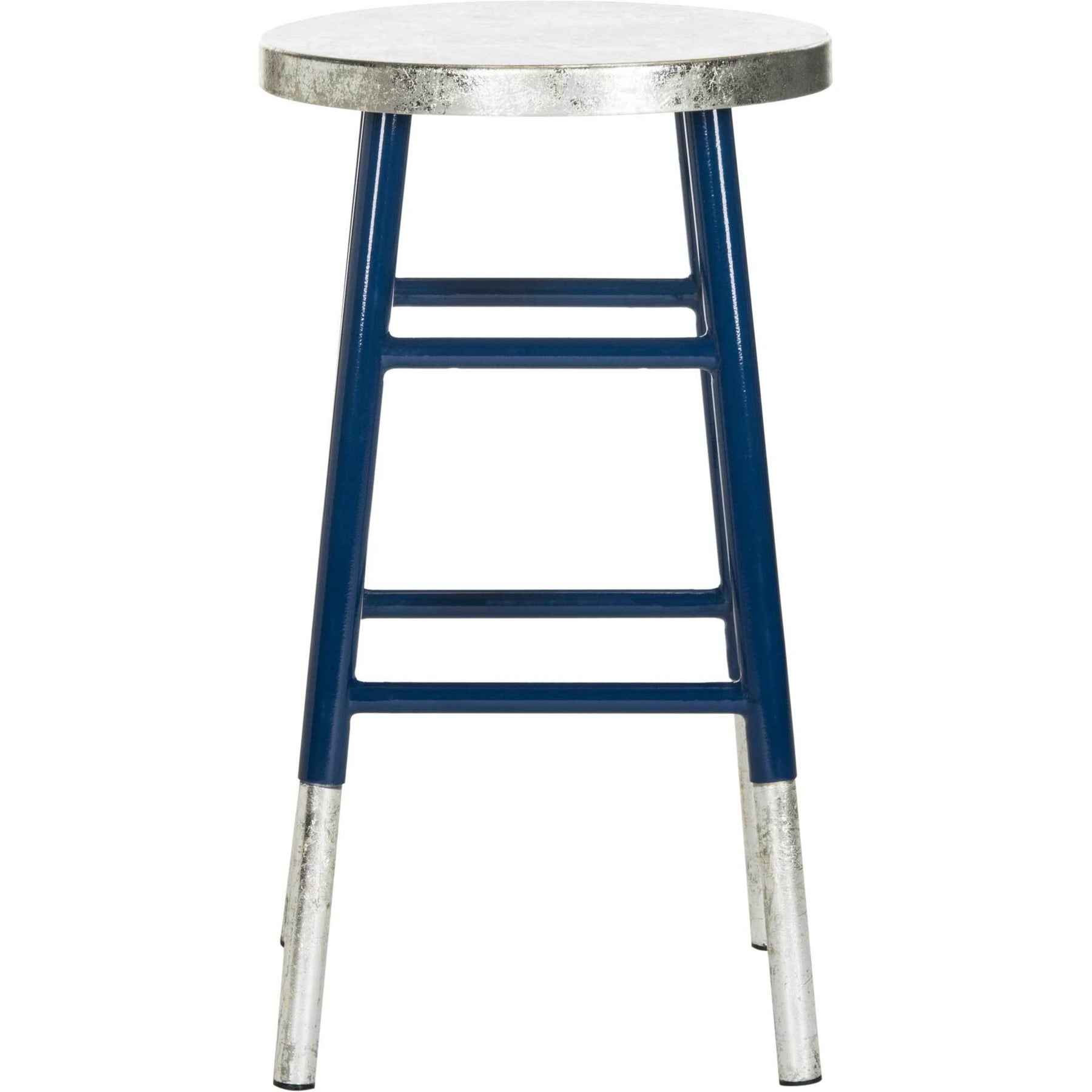 Kelsey Dipped Silver Bar Stool Navy - Froy.com