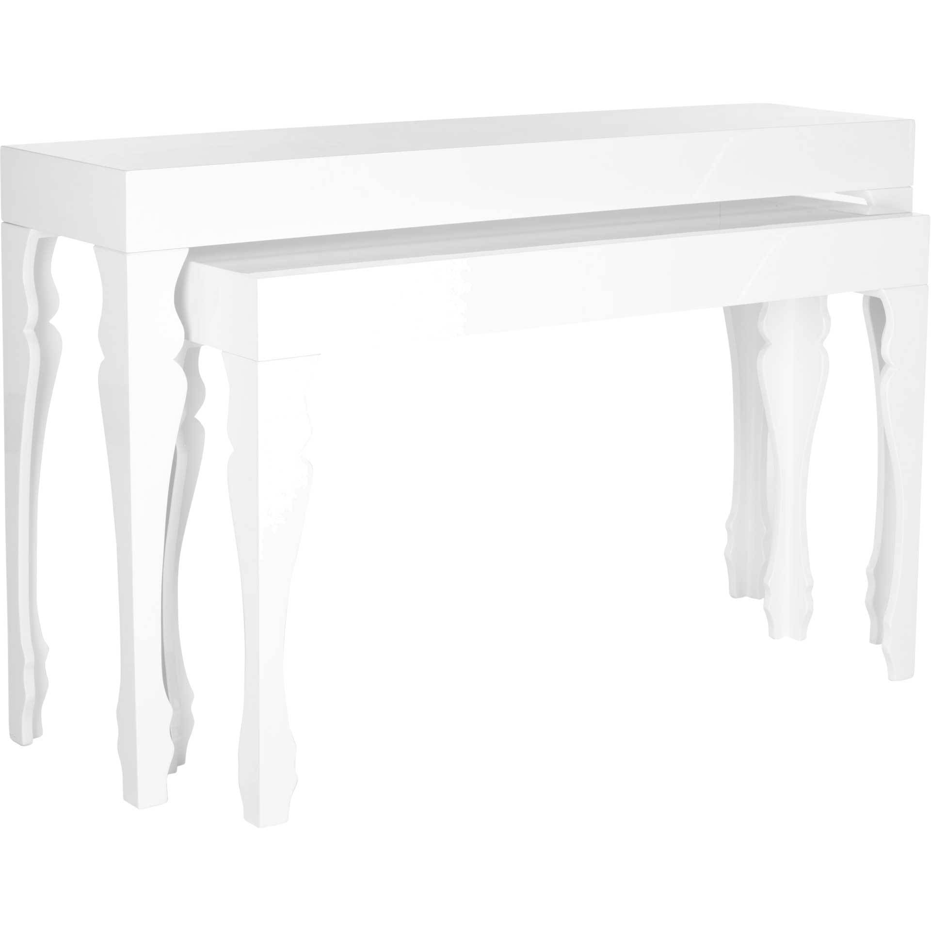Benicio Lacquer Stacking Console White - Froy.com