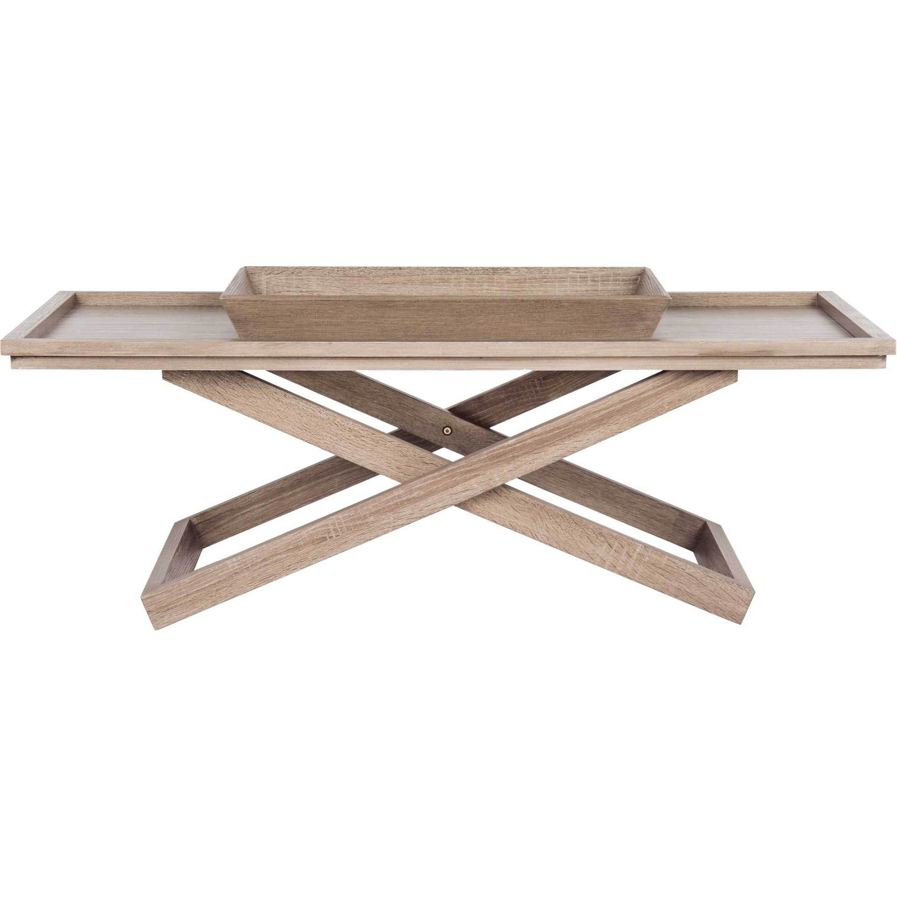 Arthur Cross Leg Coffee Table With Tray - Froy.com