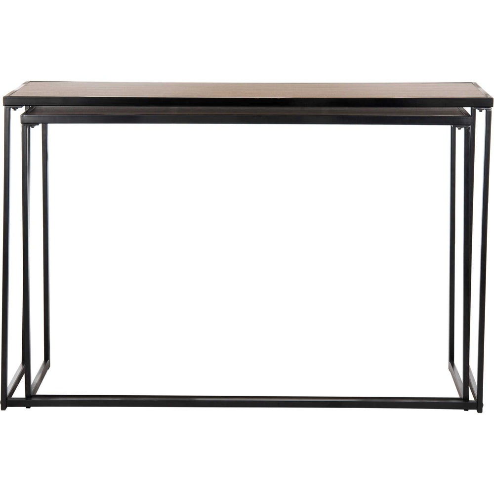 Galien Wood Stacking Console Light Oak/Black - Froy.com