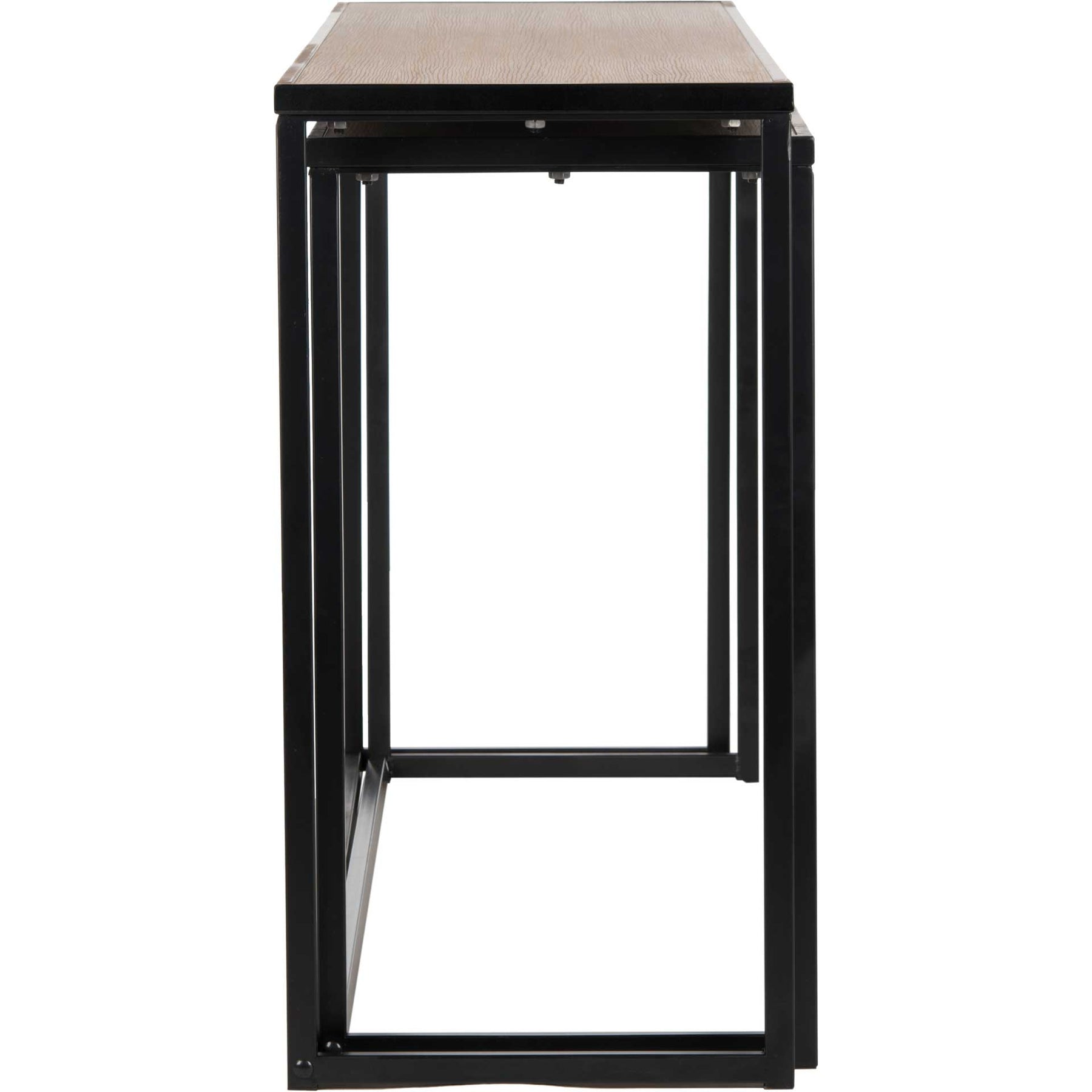 Galien Wood Stacking Console Light Oak/Black - Froy.com