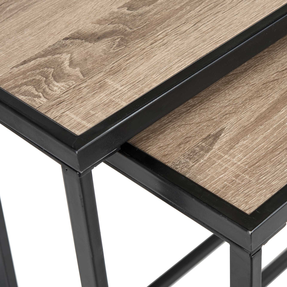 Galien Wood Stacking Console Light Oak/Black - Froy.com