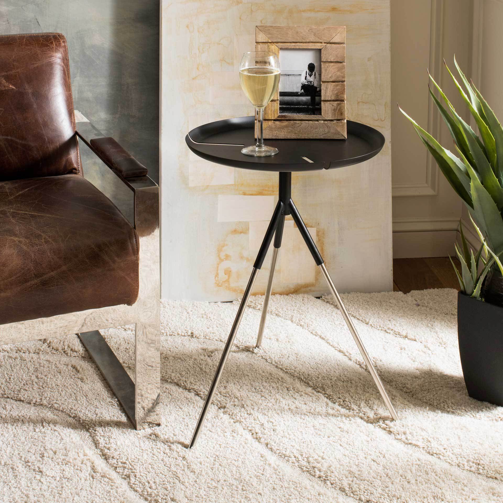 Larissa Tri Leg Contemporary Glam Side Table - Froy.com
