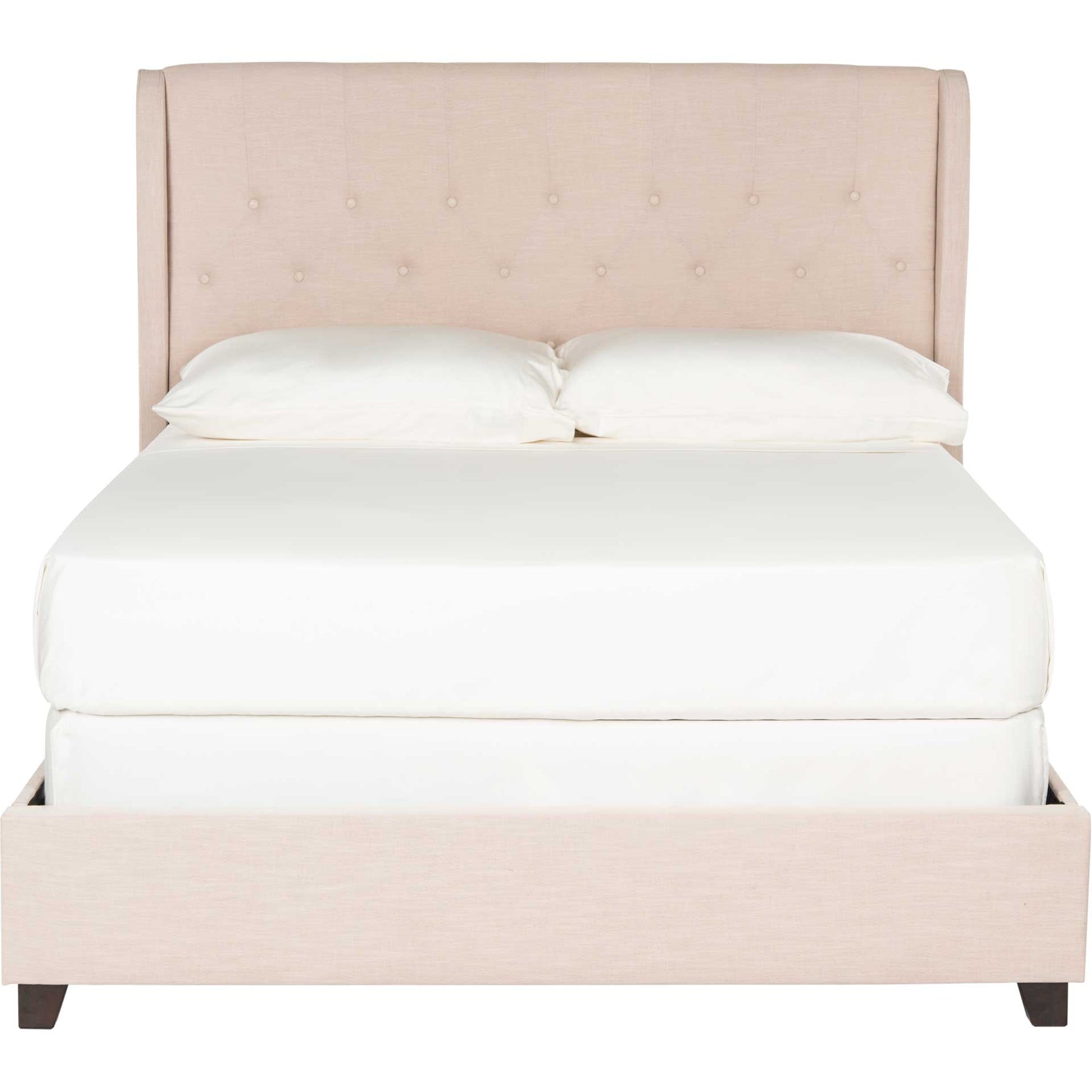 Blakely Upholstered Bed Light Beige - Froy.com