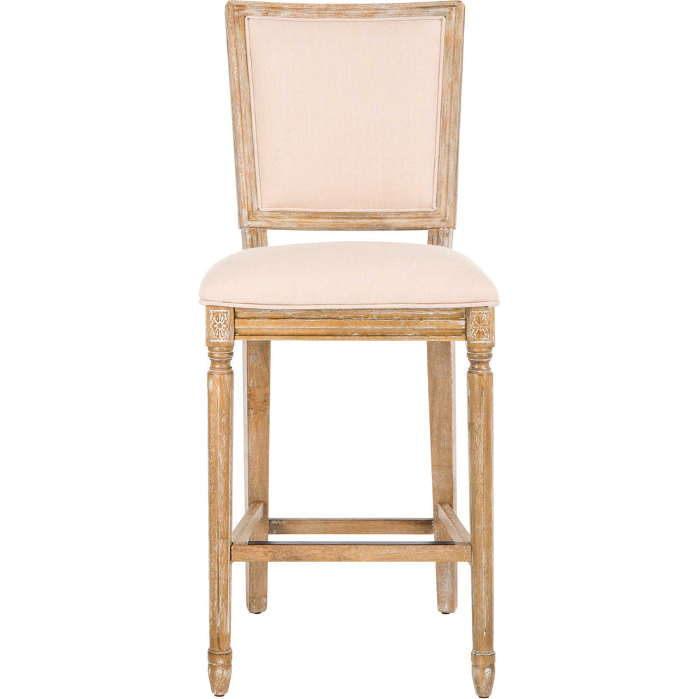 Burst Rectangle Bar Stool Beige/Rustic Oak (Set of 2) - Froy.com