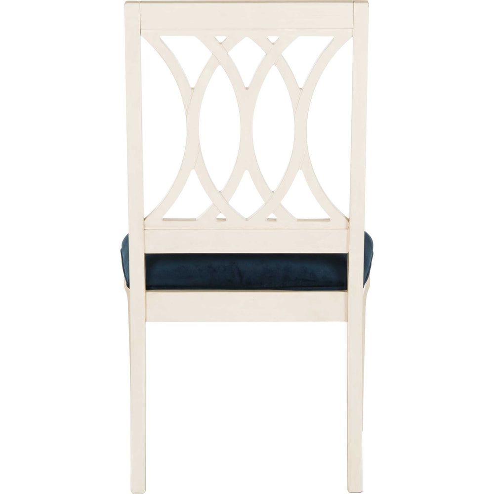 Seaside Velvet Side Chair Navy/Antique White (Set of 2) - Froy.com