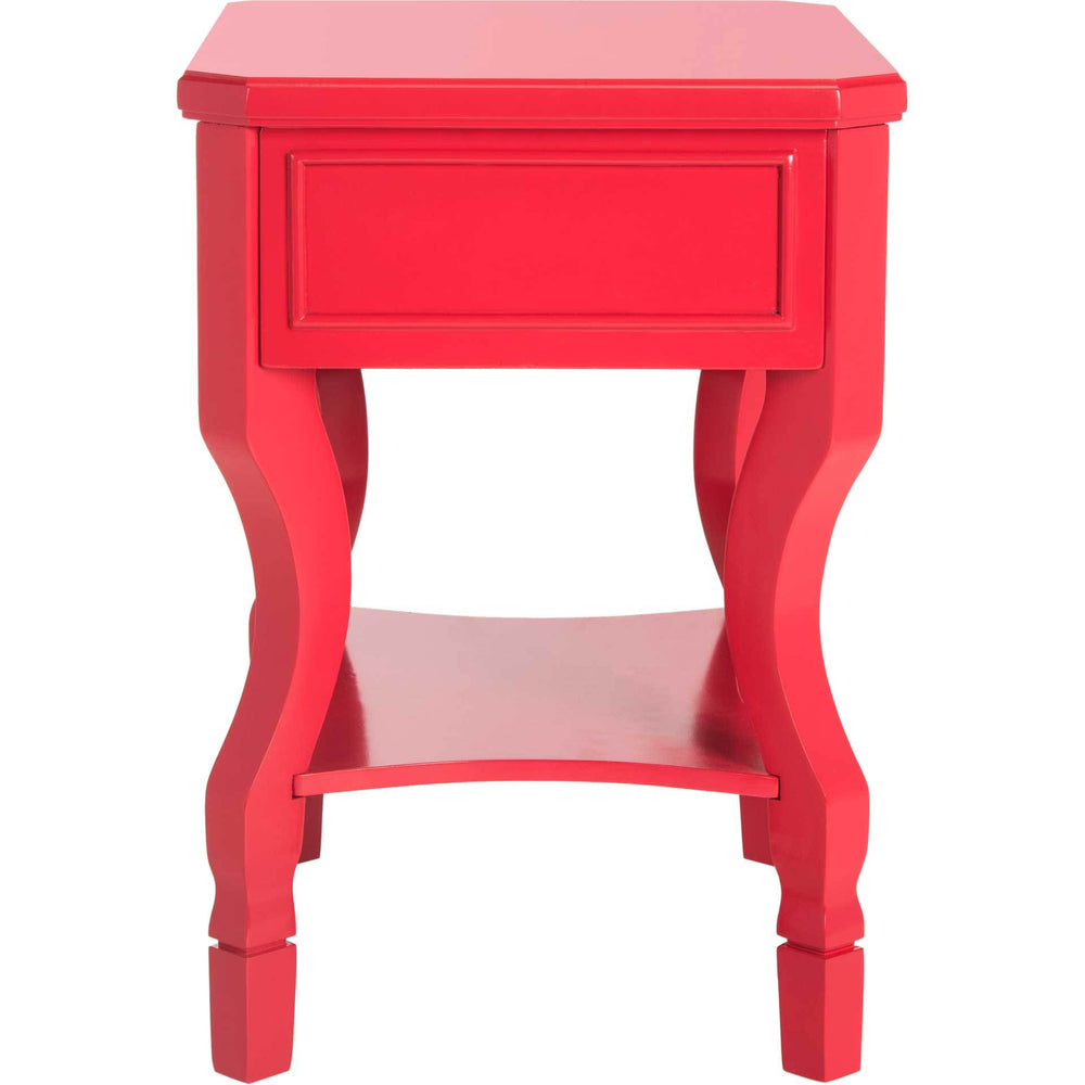 Albert One Drawer Nightstand Red - Froy.com