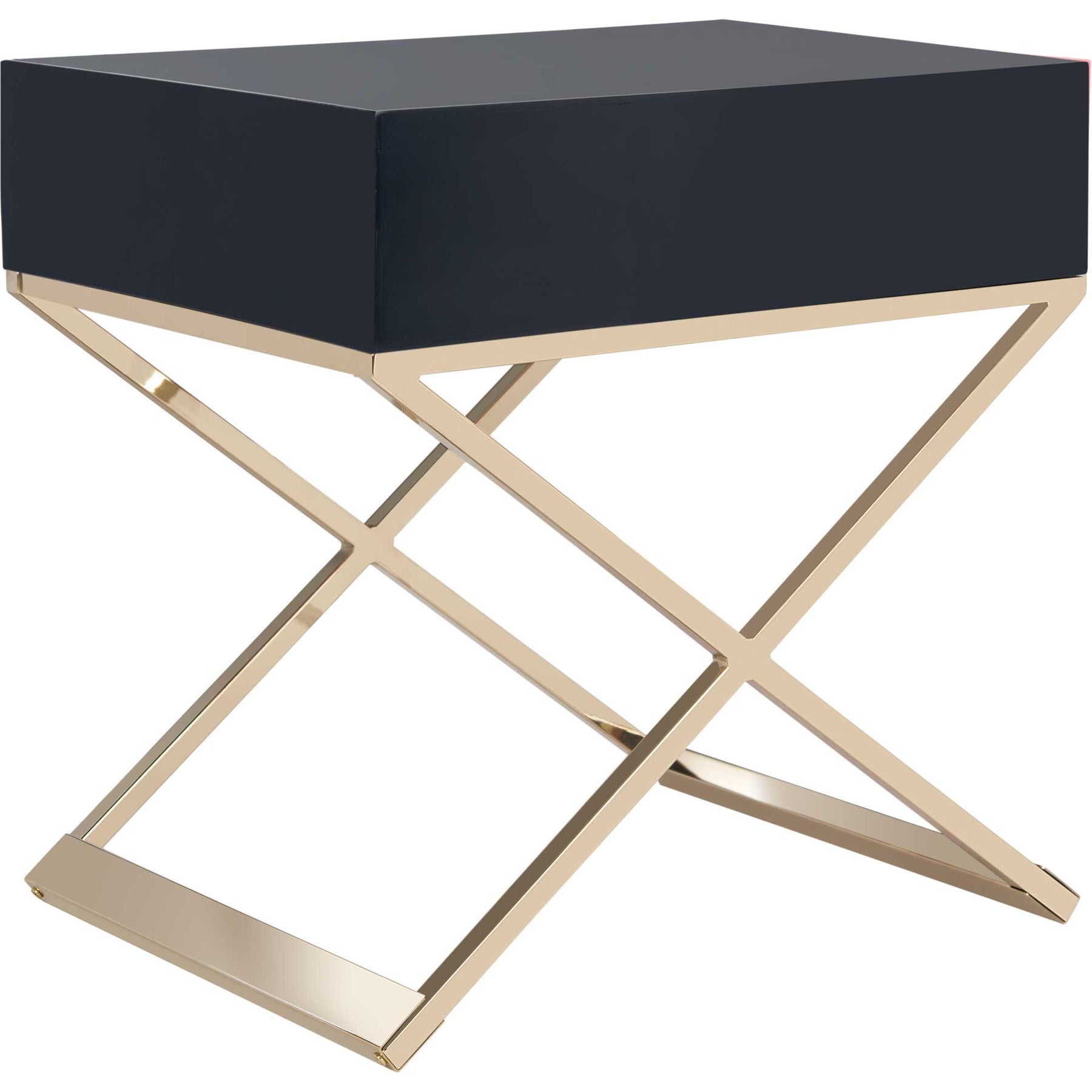 Zariah Modern Cross Leg End Table Navy - Froy.com