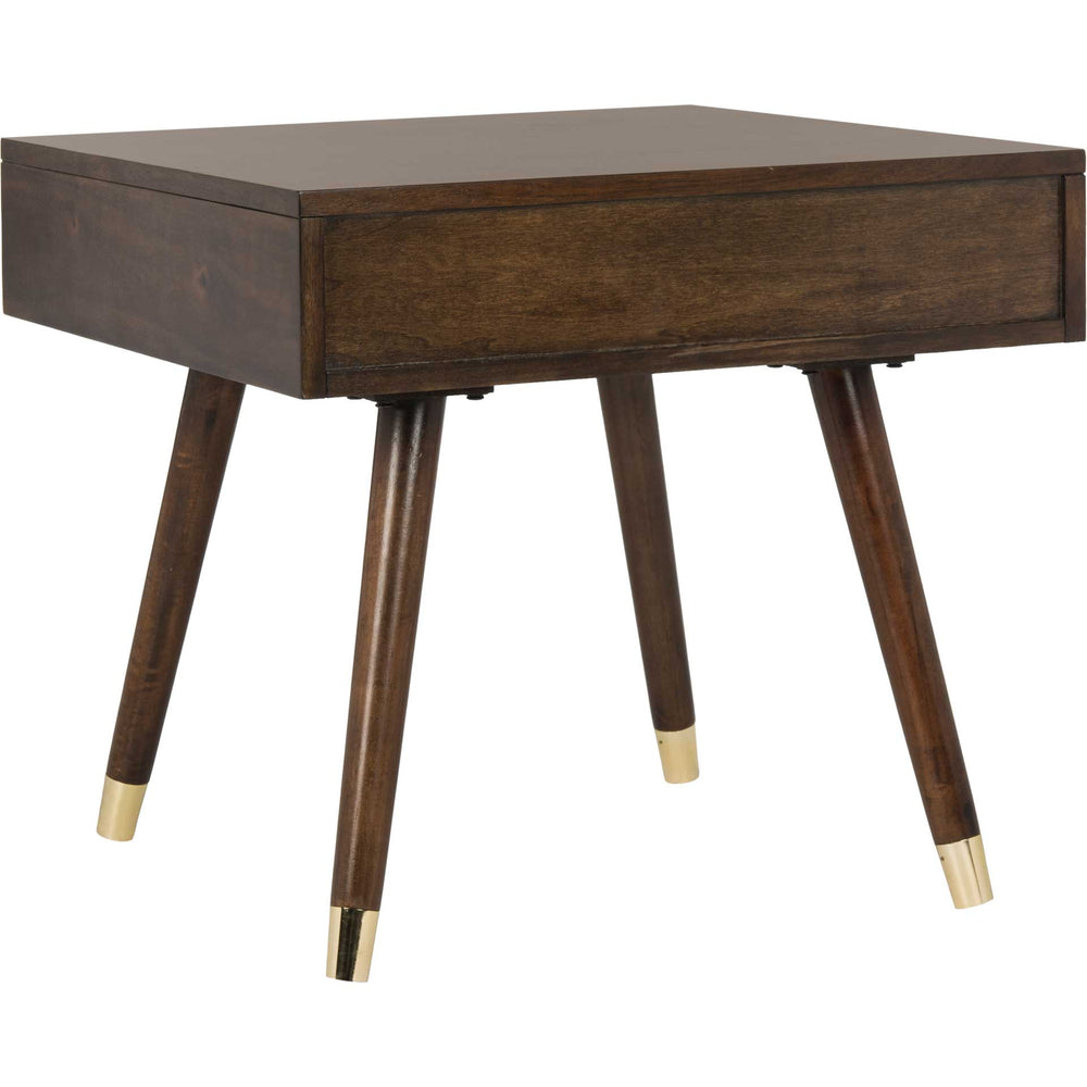 Ledger Gold Cap End Table Brown - Froy.com