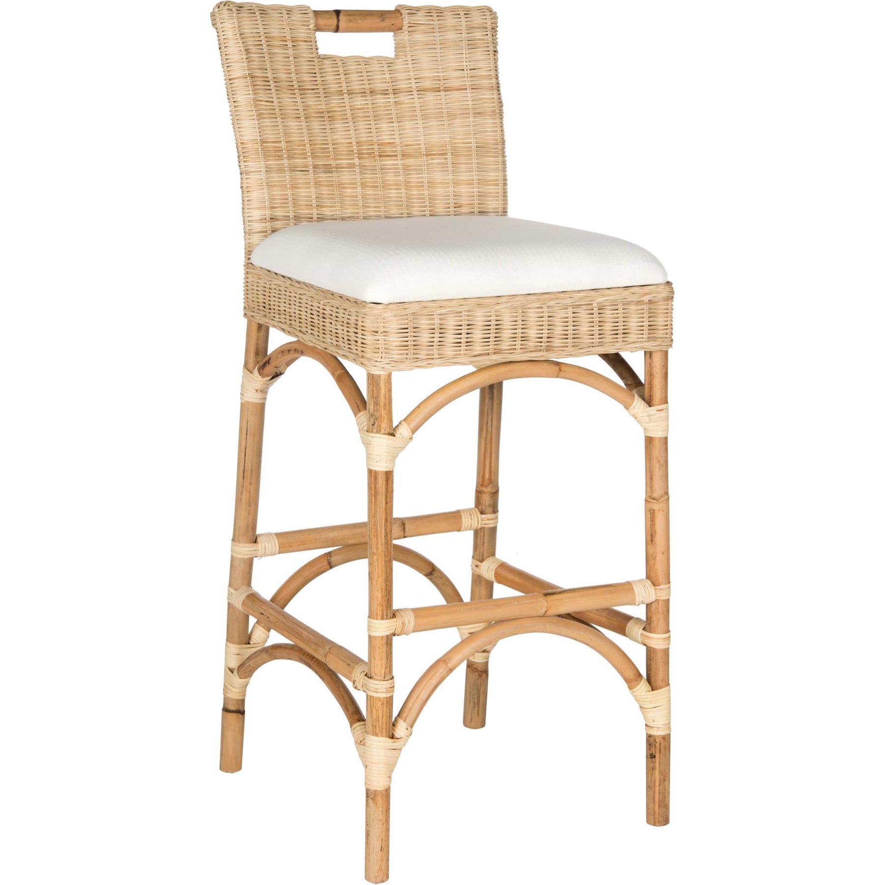 Freda Bar Stool Natural/Eggshell - Froy.com