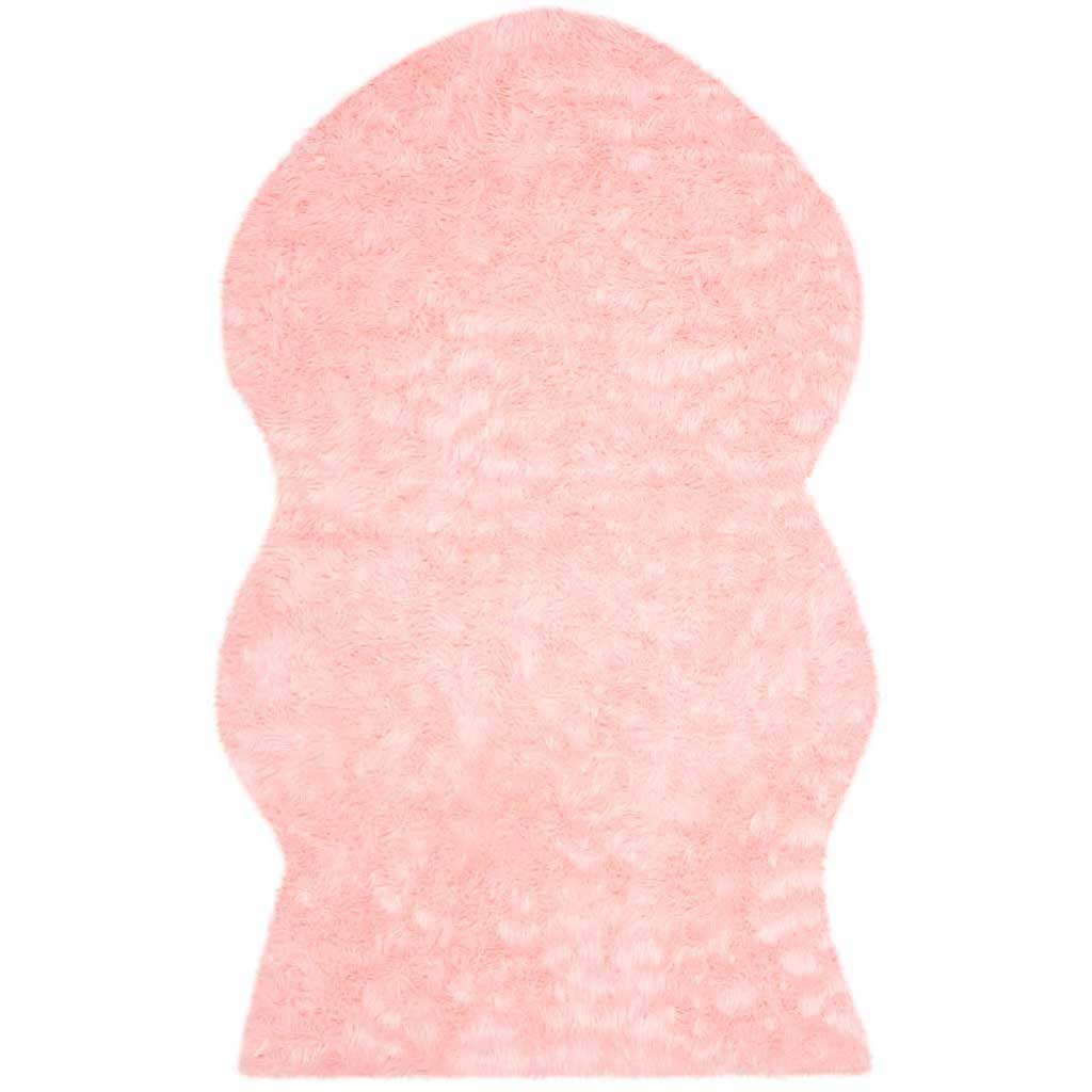 Faux Sheepskin Pelt Pink Area Rug - Froy.com