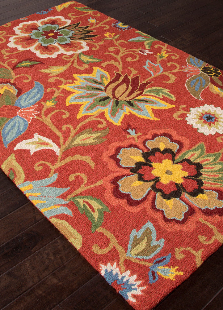 Hacienda Zamora Velvet Red Area Rug - Froy.com