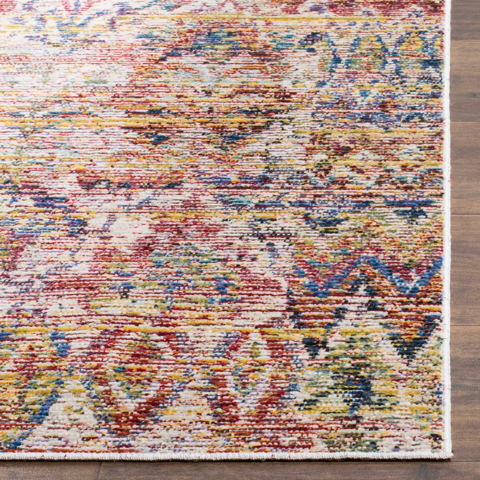 Harmony Ikat Light Gray/Rose Area Rug - Froy.com