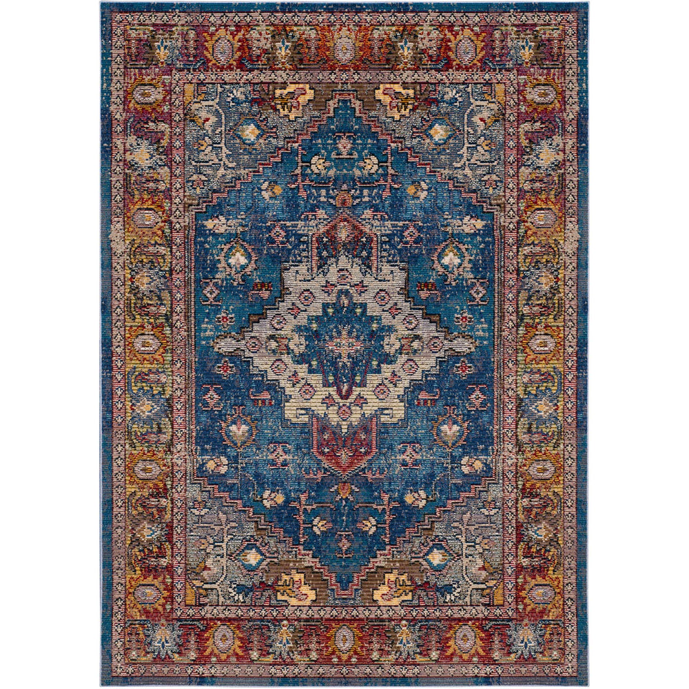 Harmony Blue/Rose Area Rug - Froy.com