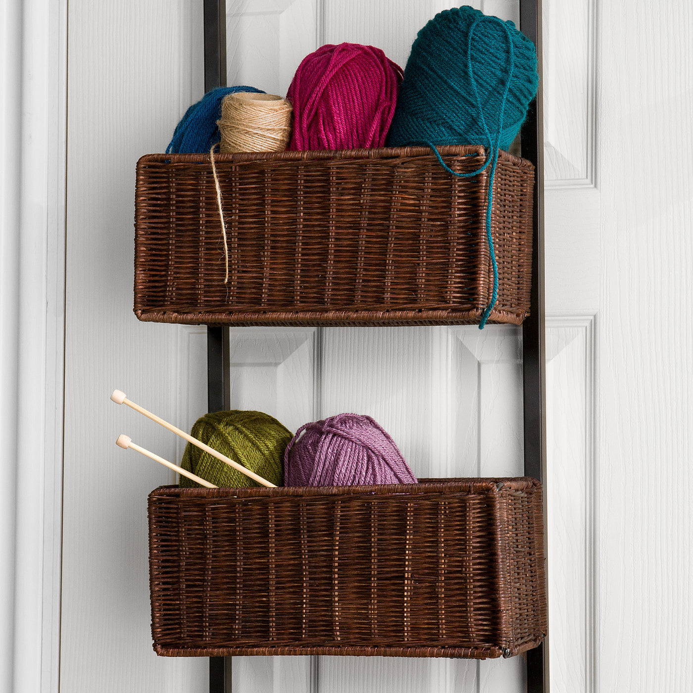 Over-The-Door 3-Tier Basket Storage Espresso - Froy.com