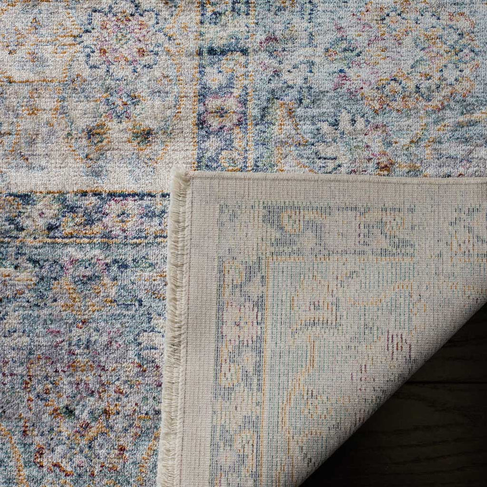 Illusion Cream/Light Blue Area Rug - Froy.com