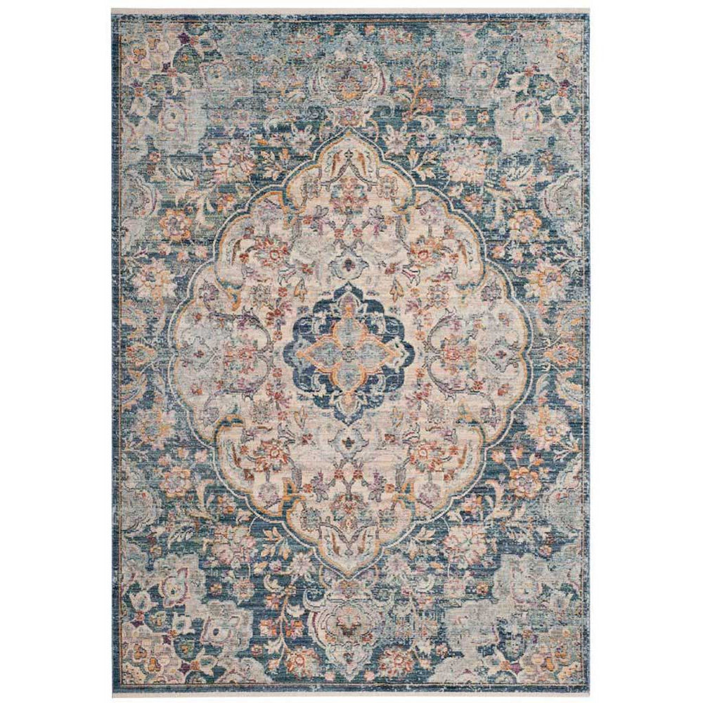 Illusion Cream/Blue Area Rug - Froy.com